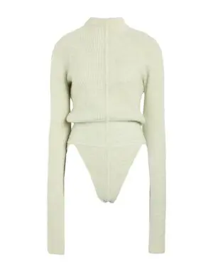 Rick Owens Bodysuit In Light Alpaca Wool Blend