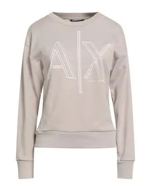 Armani Exchange Sweatshirt In Cotton, Polyester, And Elastane - Beige