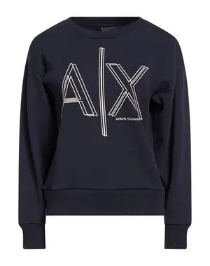 Armani Exchange Sweatshirt In Cotton, Polyester, And Elastane - Navy