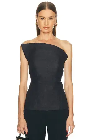 EAVES Helge Wool Flannel Structured Top