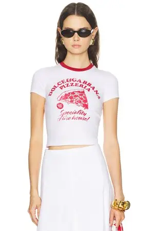 Dolce & Gabbana Short Sleeve Top In White