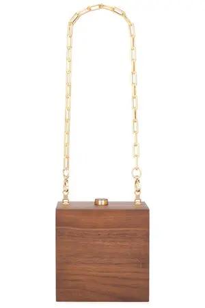 Cult Gaia Tic Tac Toe Clutch In Brown