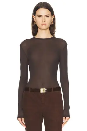 Acne Studios Ermana Top In Chocolate