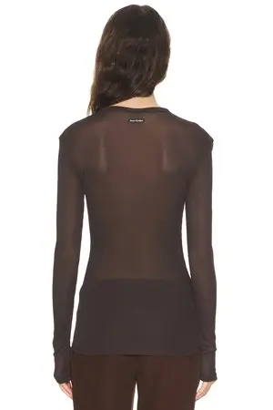 Acne Studios Ermana Top In Chocolate