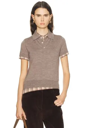 Acne Studios Kalissa Top In Brown - Light Brown Melange