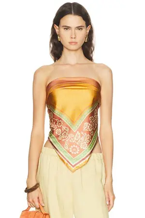ALEMAIS Alberta Silk Scarf Top