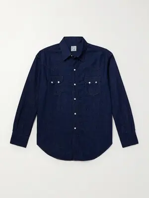 ORSLOW Denim Western Shirt - Blue