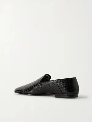 TOM FORD Steven Croc-effect Leather Loafers - Black