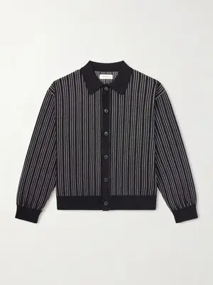 MFPEN Formal Striped Ribbed Cotton Cardigan