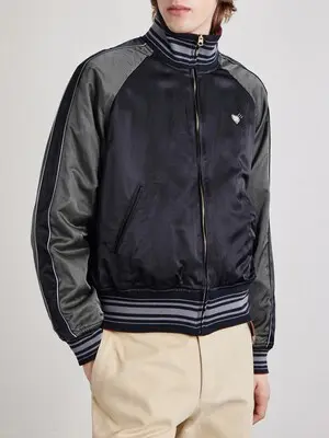 HUMAN MADE Reversible Logo-appliquéd Cotton-blend Satin Bomber Jacket