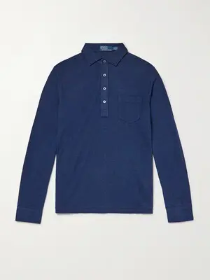 Polo Ralph Lauren Linen Polo Shirt - Blue