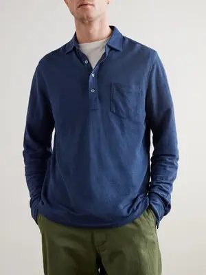 Polo Ralph Lauren Linen Polo Shirt - Blue