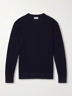 Hartford Cotton-piqué Sweater - Blue