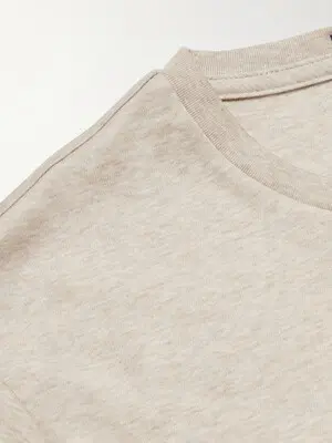 Polo Ralph Lauren Logo-embroidered Cotton-jersey T-shirt - Neutrals