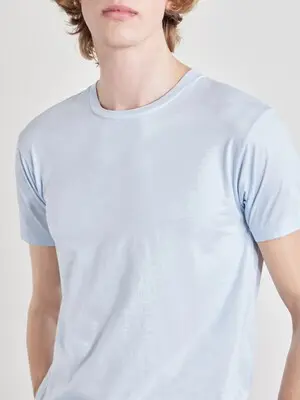 TOM FORD Slim-fit Logo-embroidered Cotton And Silk-blend Jersey T-shirt