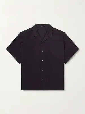 JAMES PERSE Convertible-collar Cotton-blend Poplin Shirt