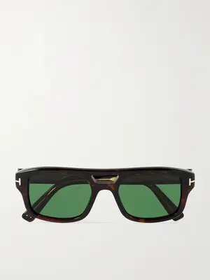 TOM FORD Navigator Aviator-style Acetate Sunglasses - Tortoiseshell