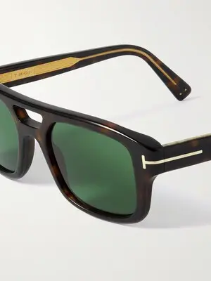 TOM FORD Navigator Aviator-style Acetate Sunglasses