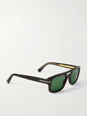 TOM FORD Navigator Aviator-style Acetate Sunglasses