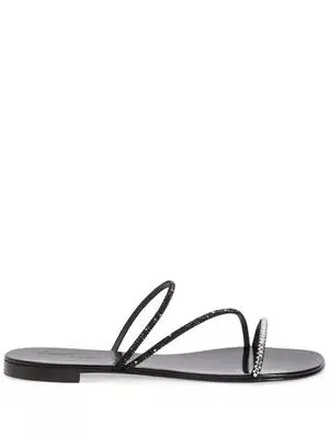 GIUSEPPE ZANOTTI Crystal-embellished Sandals - Black