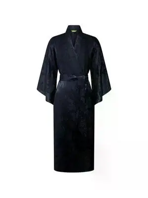 Shanghai Tang Floral Silk Gown - Blue