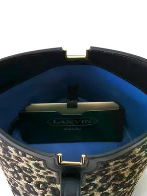 LANVIN Leopard Studded Bucket Bag