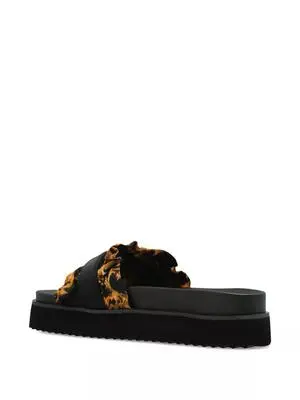 Versace Printed Buckled Slides