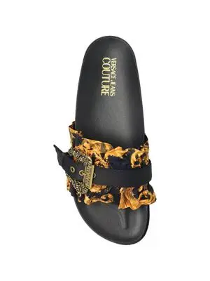 Versace Printed Buckled Slides