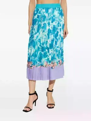 Versace Pleated Midi Skirt - Blue