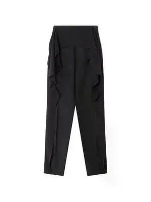 LANVIN Ruffle Detail Trousers - Black