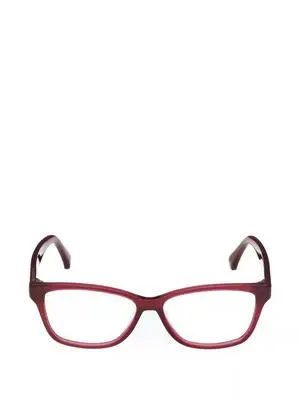 Max Mara Rectangle-frame Glasses - Red