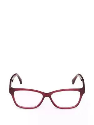Max Mara Rectangle-frame Glasses - Red