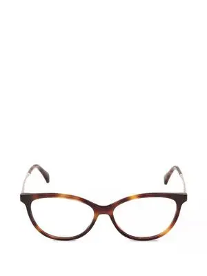 Max Mara Oval Frame Glasses - Brown
