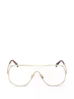 Max Mara Pilot-frame Glasses - Gold