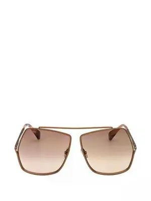 Max Mara Geometric-frame Sunglasses - Brown