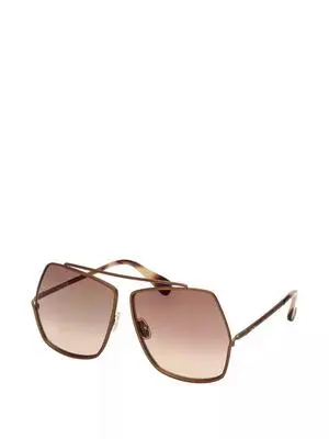 Max Mara Geometric Sunglasses - Brown