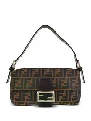 Fendi 2000 Baguette Ff-motif Tote Bag - Brown