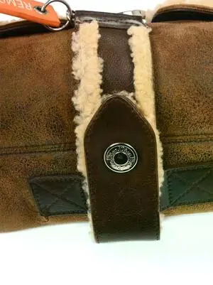 Dior 2005 Shearling Shoulder Bag - Brown