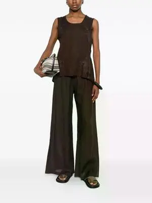 MAURIZIO BRASCHI Embroidered Sleeveless Top