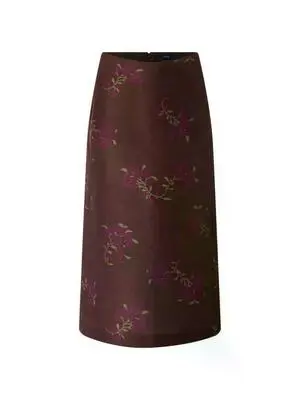 Soeur Helia Floral-print Skirt - Brown
