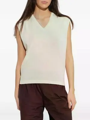 Fabiana Filippi Sleeveless V-neck Vest - Neutrals