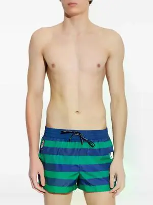 Dolce & Gabbana Striped Swim Shorts - Blue
