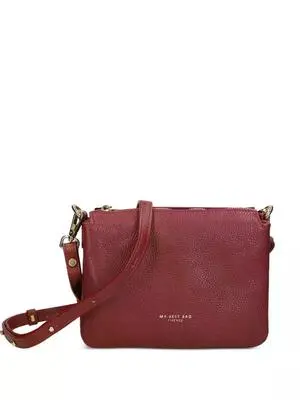 MY BEST BAG FIRENZE Zip Leather Cross Body Bag - Red