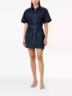 NICHOLAS Button Belted Mini Dress