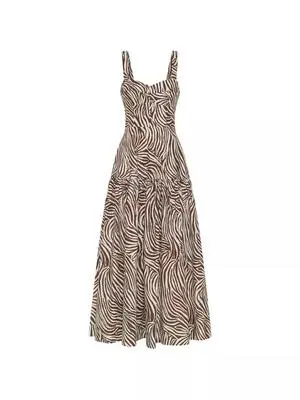 NICHOLAS Valeria Printed Mini Dress - Brown