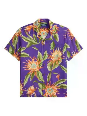 Polo Ralph Lauren Floral-print Pocket Camp Shirt - Purple