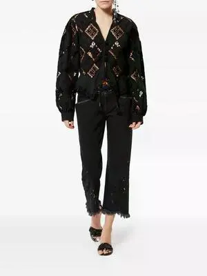 Isabel Marant Étoile Nina Openwork Blouse - Black