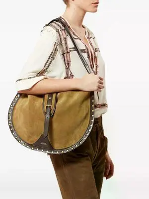 Isabel Marant Étoile Oskan Studded Hobo Bag - Brown