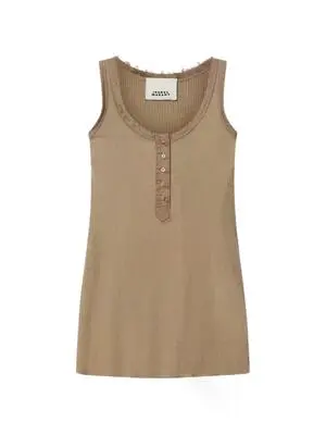 Isabel Marant Helma Button-fastening Tank Top - Neutrals