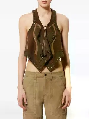 Isabel Marant Kelby Asymmetrical Patchwork Vest
